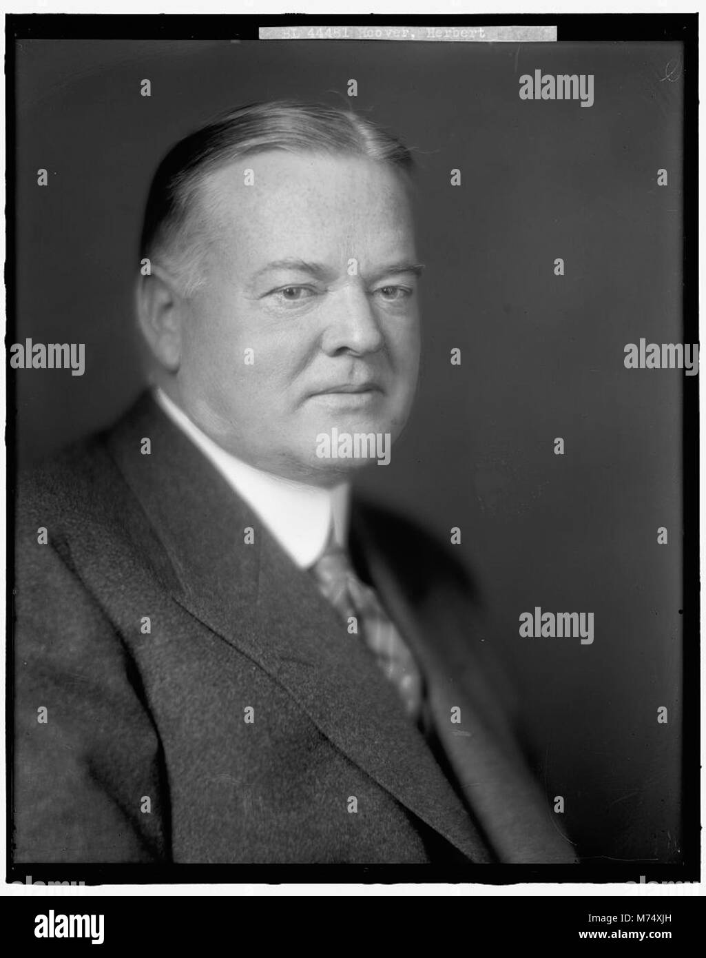 A formal portrait of Herbert C. Hoover, the 31st President of the ...