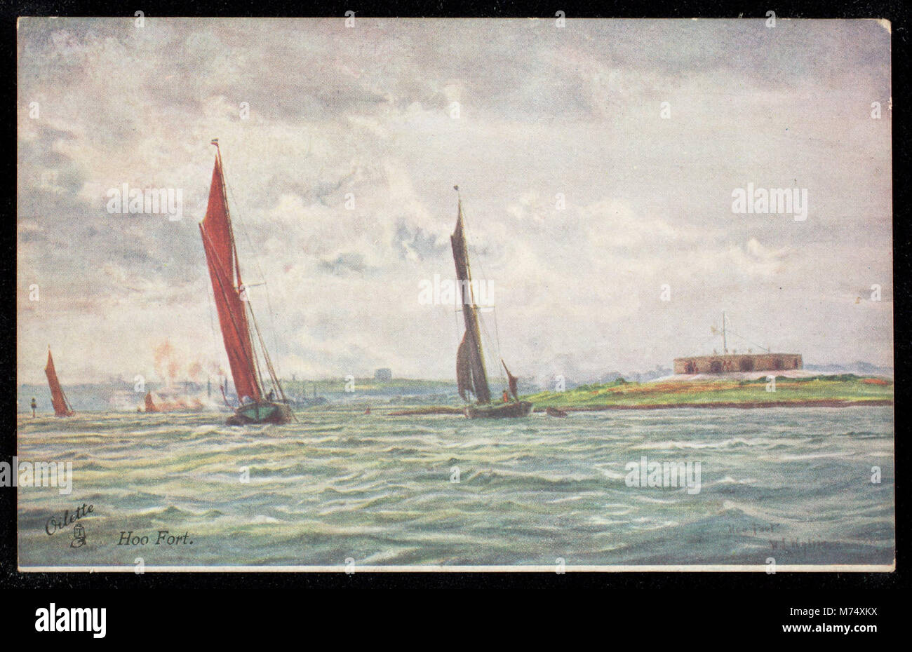 A historical photograph of Hoo Fort, a structure located in the U.K ...