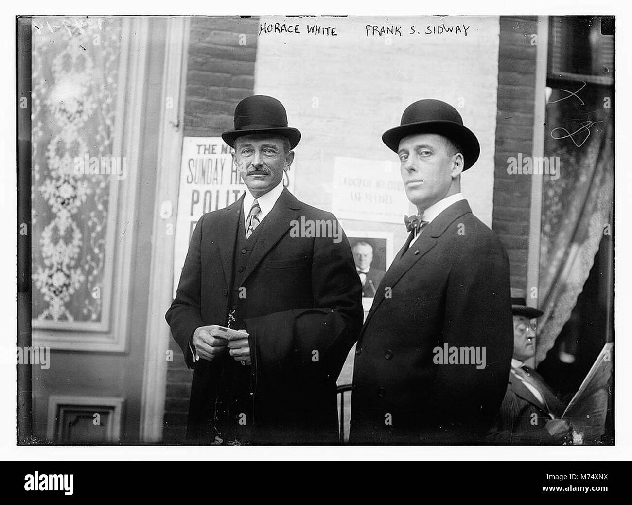 A photograph of Horace White and Frank S. Sidway, likely notable ...