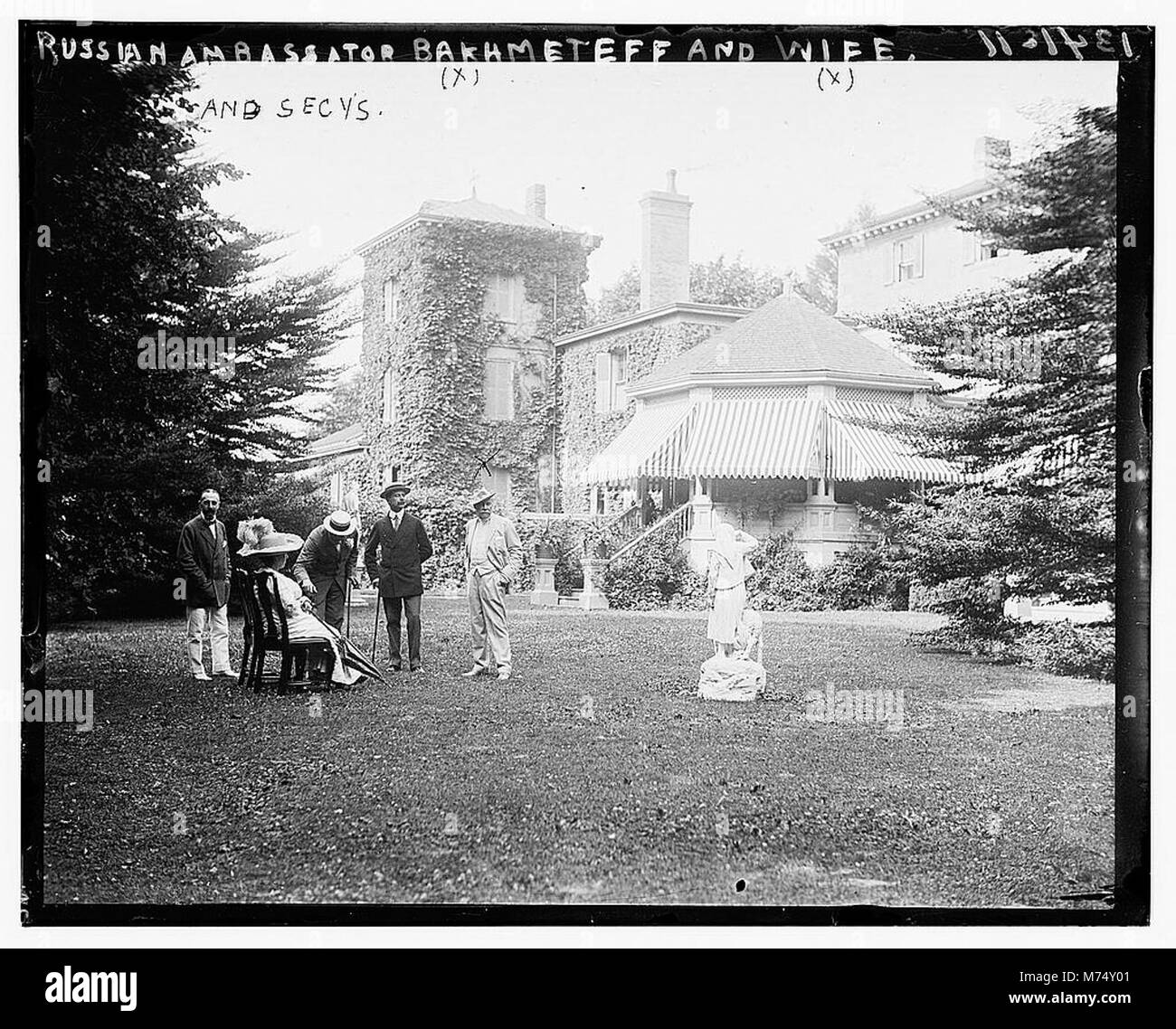 Ambassador Bakhmetieff with his wife and secretaries, captured in a ...