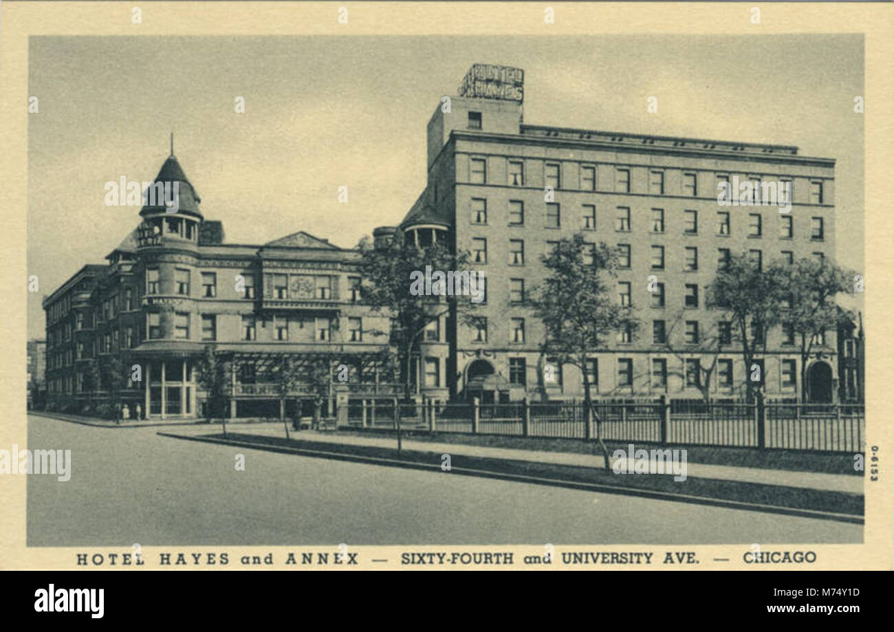 A historical photograph of Hotel Hayes and its annex, capturing a key ...
