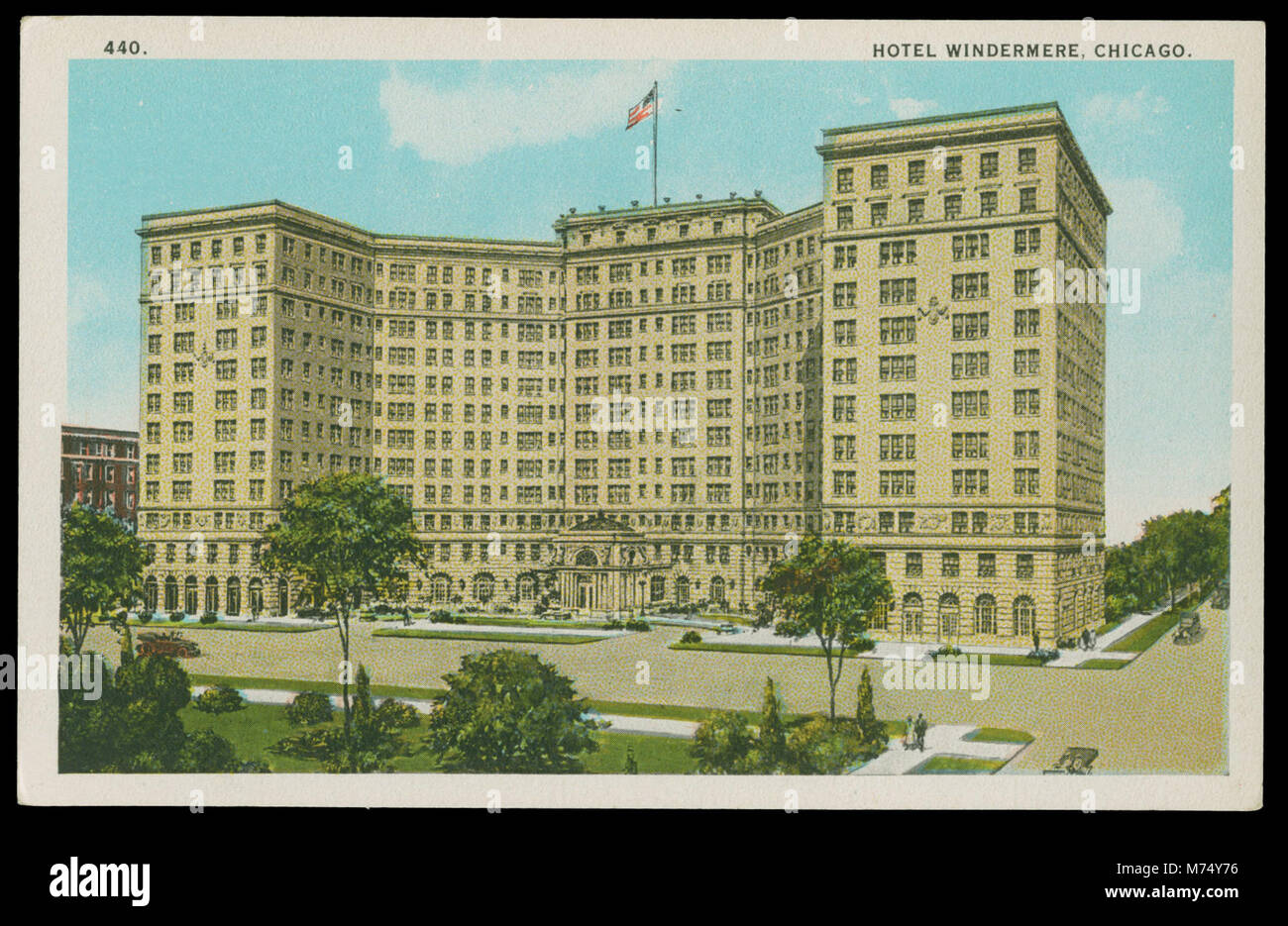 A vintage photograph of Hotel Windermere in Chicago, capturing the ...