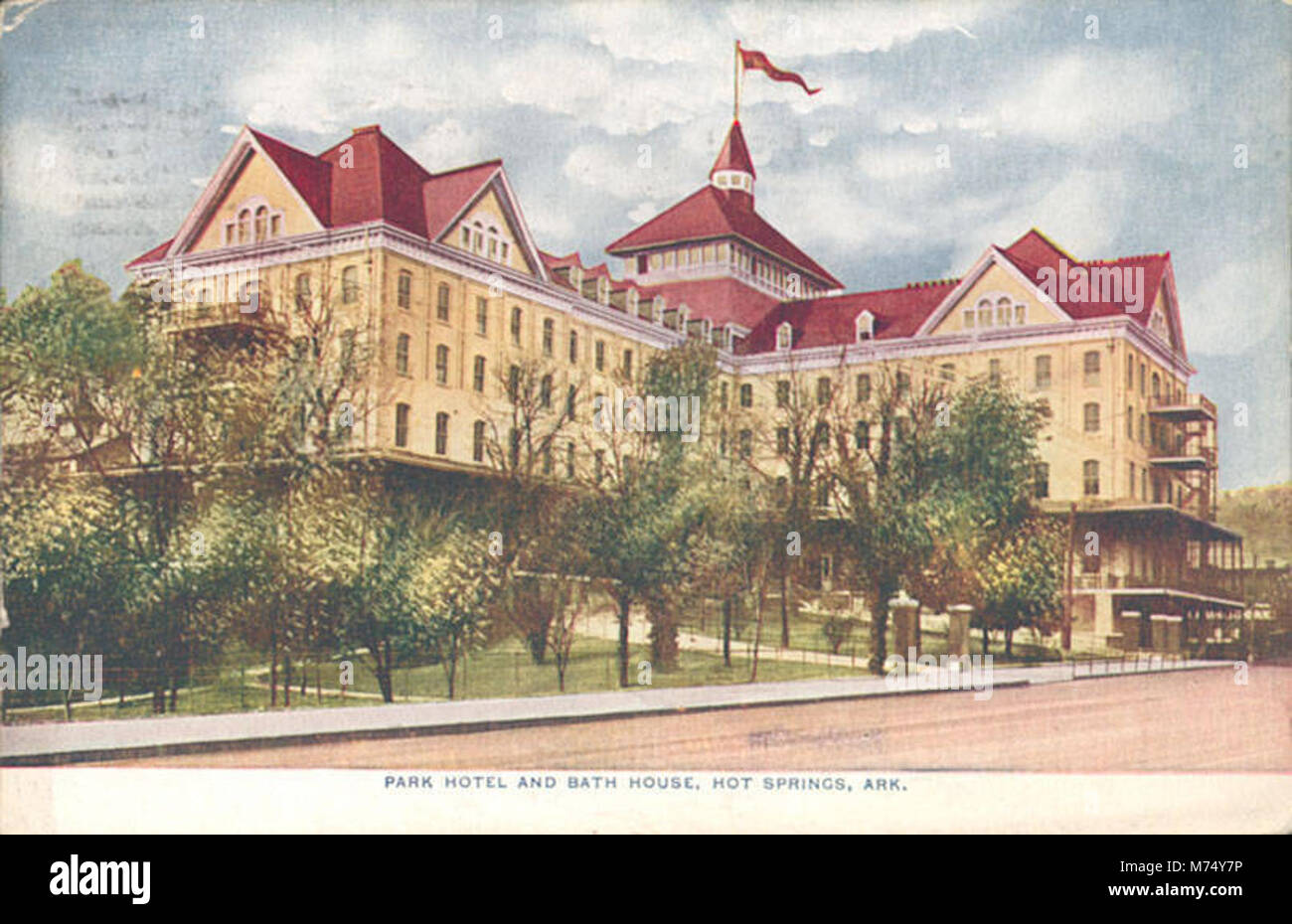 The Park Hotel and Bath House in Hot Springs, Arkansas, famous for its ...