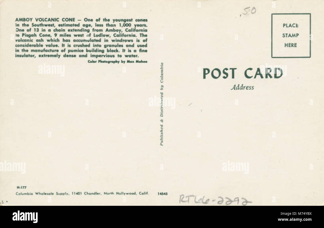 This photograph by Max Mahan captures the Amboy Volcanic Cone, a ...