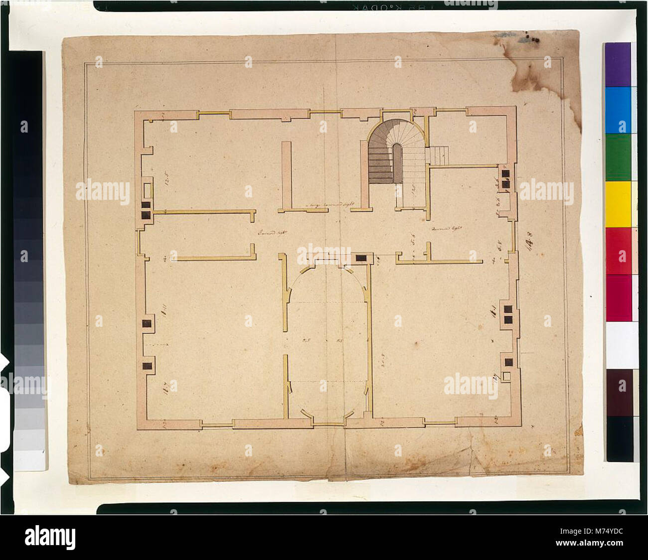The floor plan of Decatur House, designed for Commodore Stephen Decatur ...