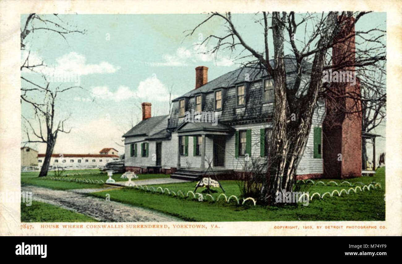 This image shows the house at Yorktown, Virginia, where British General ...