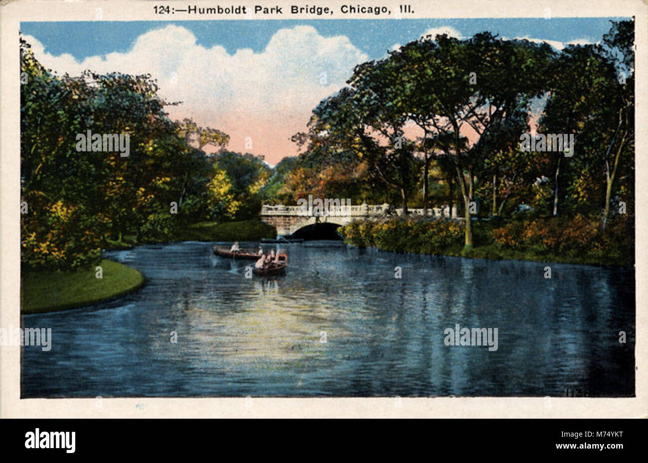 This image captures the Humboldt Park Bridge in Chicago, Illinois, a ...