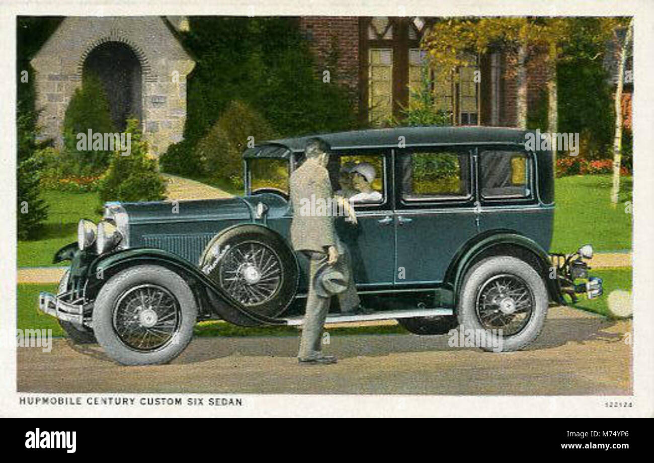 This image features the Hupmobile Century Custom Six Sedan, a mid-20th ...