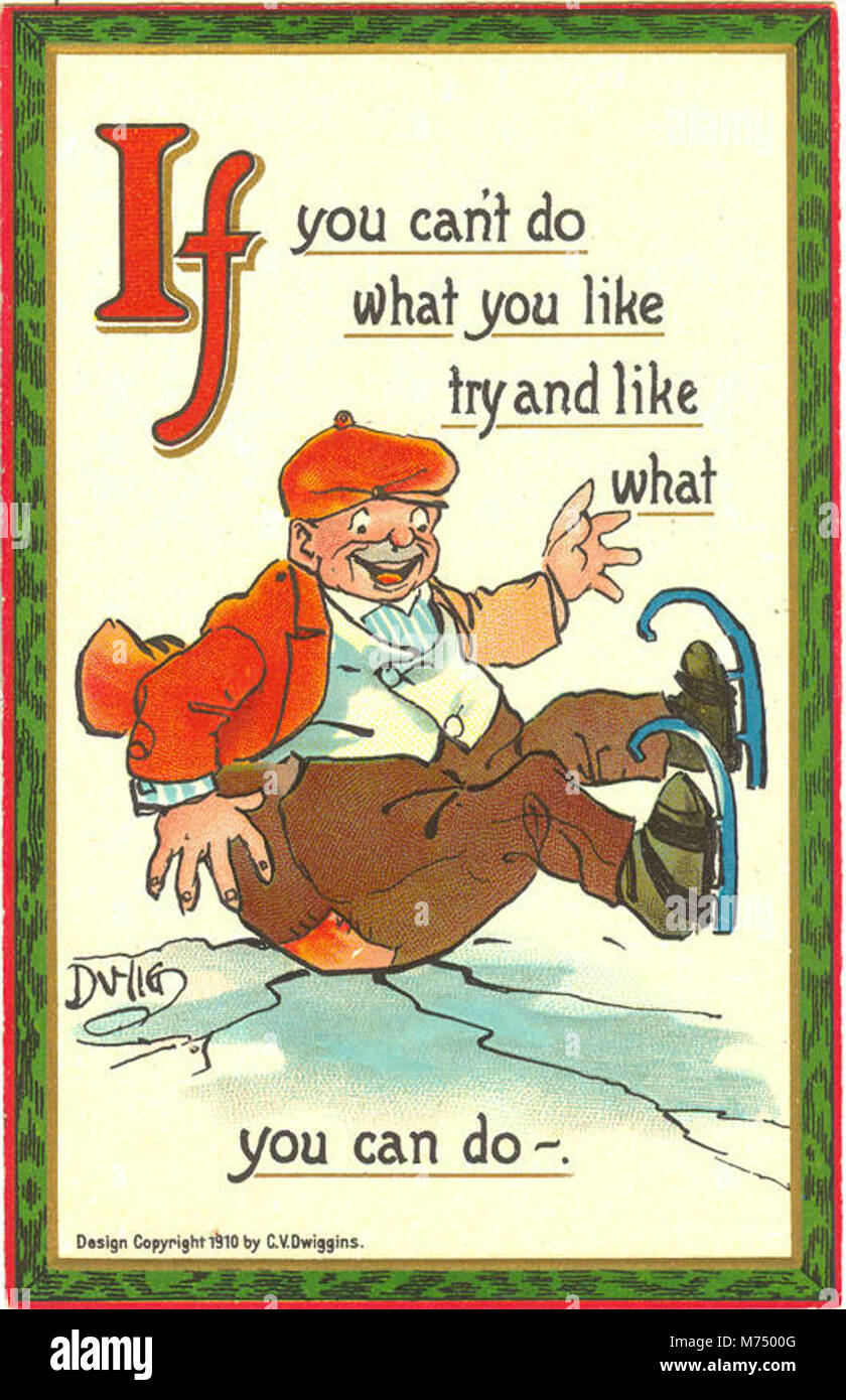 This series of comic postcards, numbered 100 in the 'Ifs & Ands ...