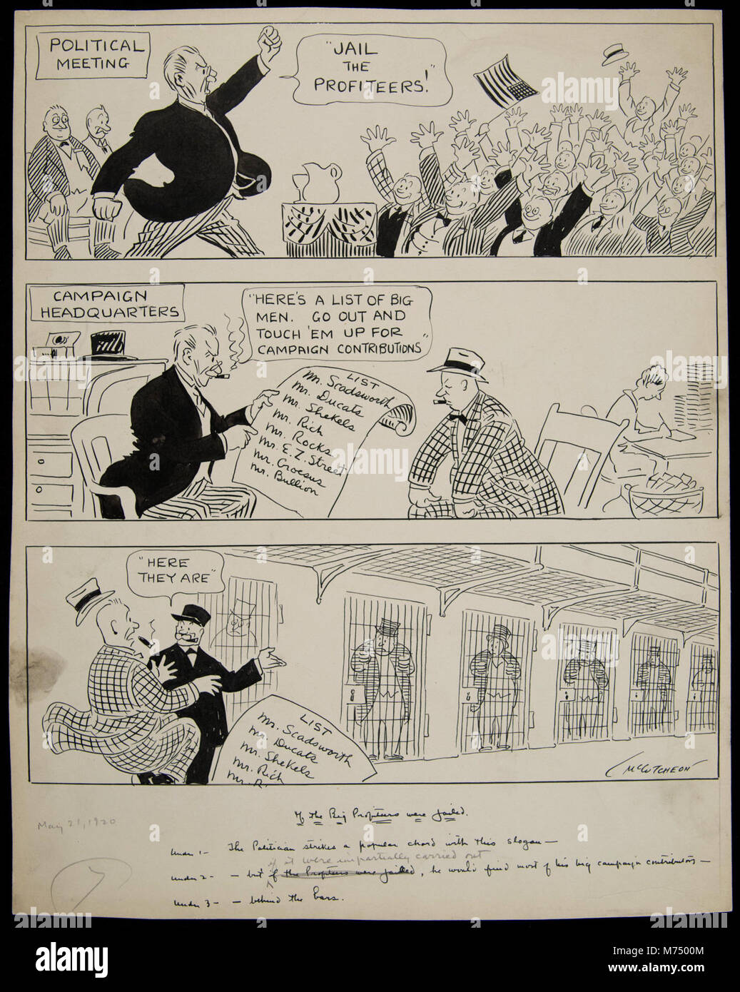 A political cartoon from May 21, 1920, illustrating a scenario where ...