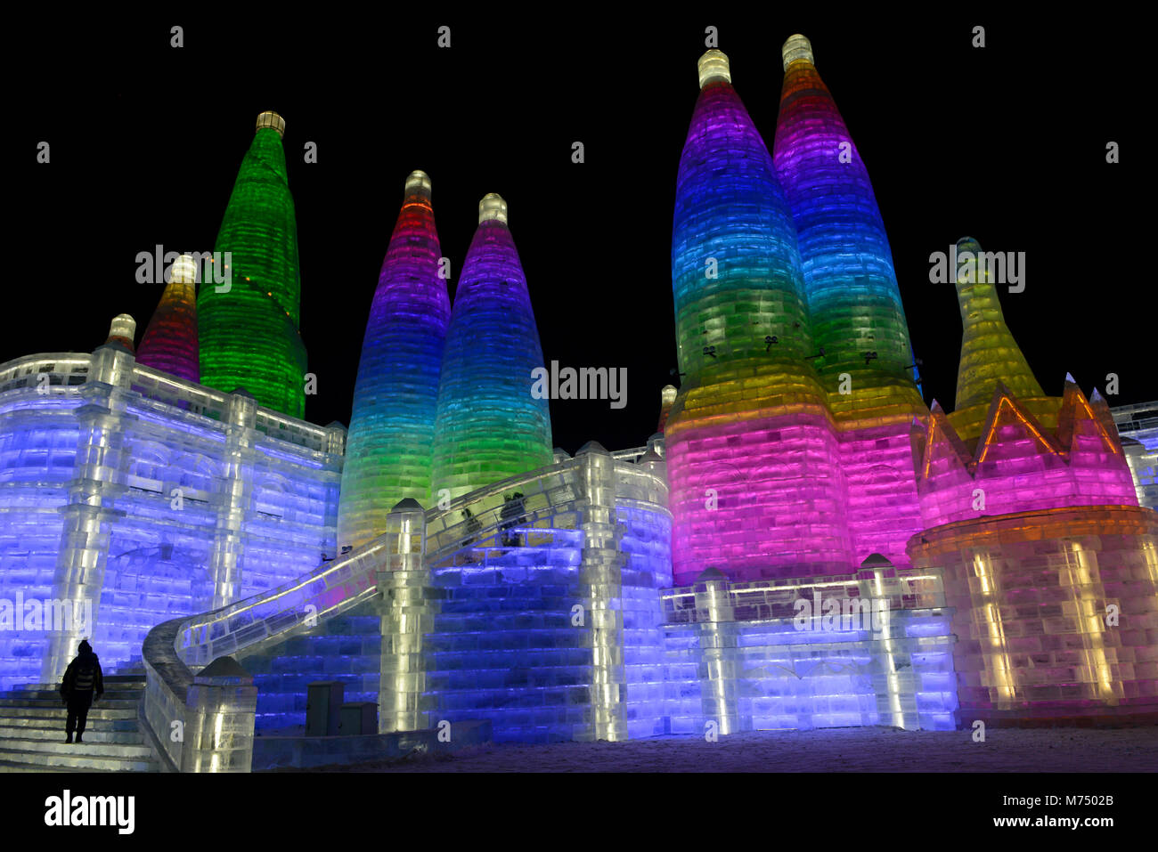 Ice buildings at the 2018 Harbin International Ice and Snow Sculpture ...