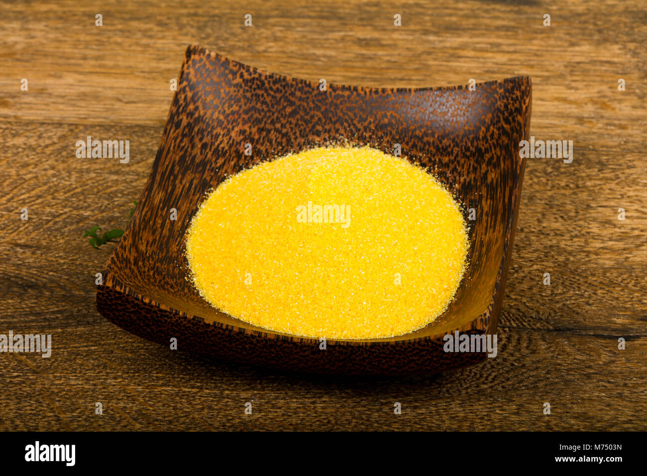 Raw polenta ready for cooking Stock Photo - Alamy