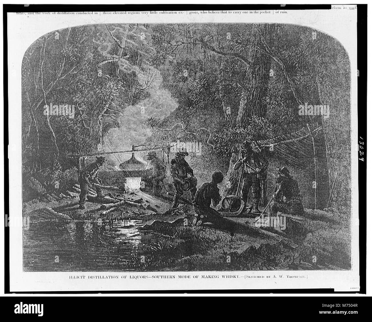 Illicit distillation illustration Black and White Stock Photos & Images ...