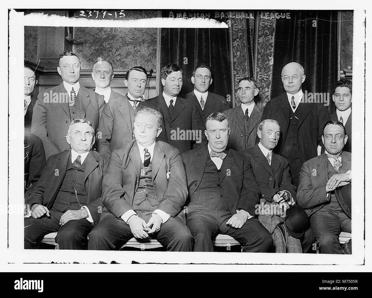 Group photograph of American League baseball team owners, documenting ...