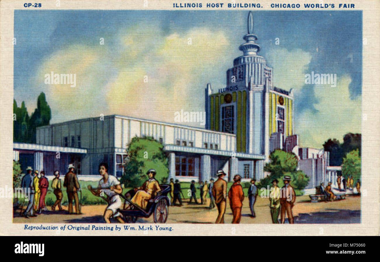 Illinois Host Building, Chicago Worlds Fair (NBY 415304 Stock Photo - Alamy