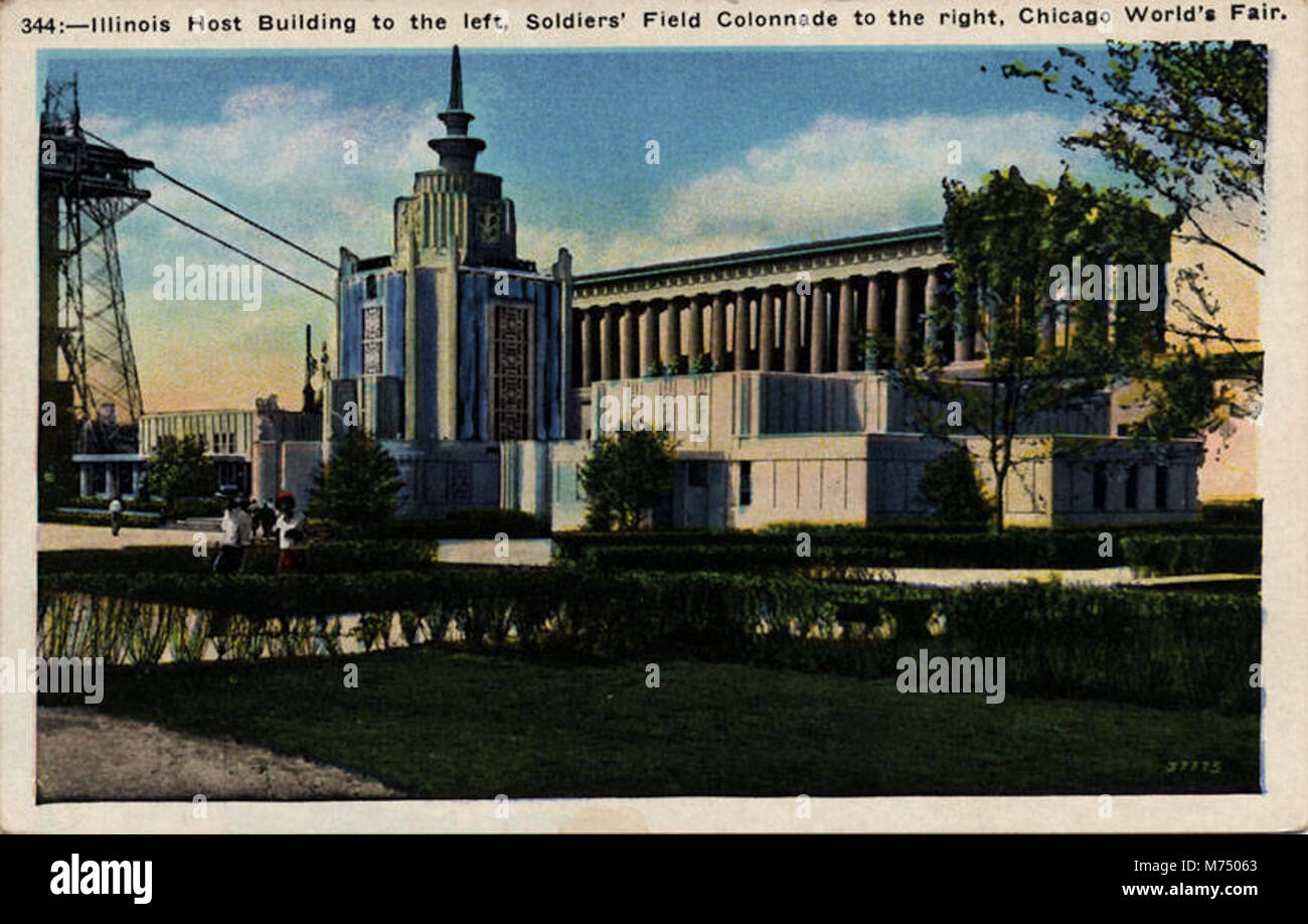 Photograph of the Illinois Host Building and Soldiers Field Colonnade ...