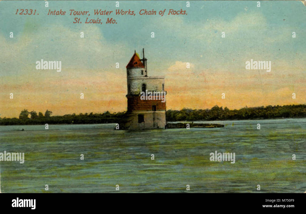 A view of the Intake Tower at the Chain of Rocks Water Works, a crucial ...