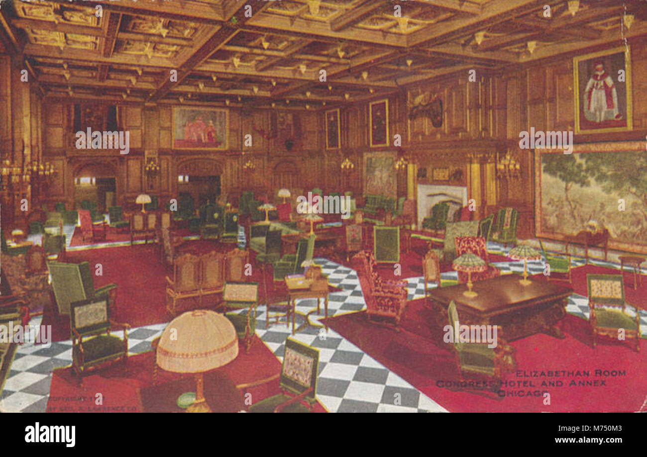 This image shows the interior of the Elizabethan Room at the Congress ...
