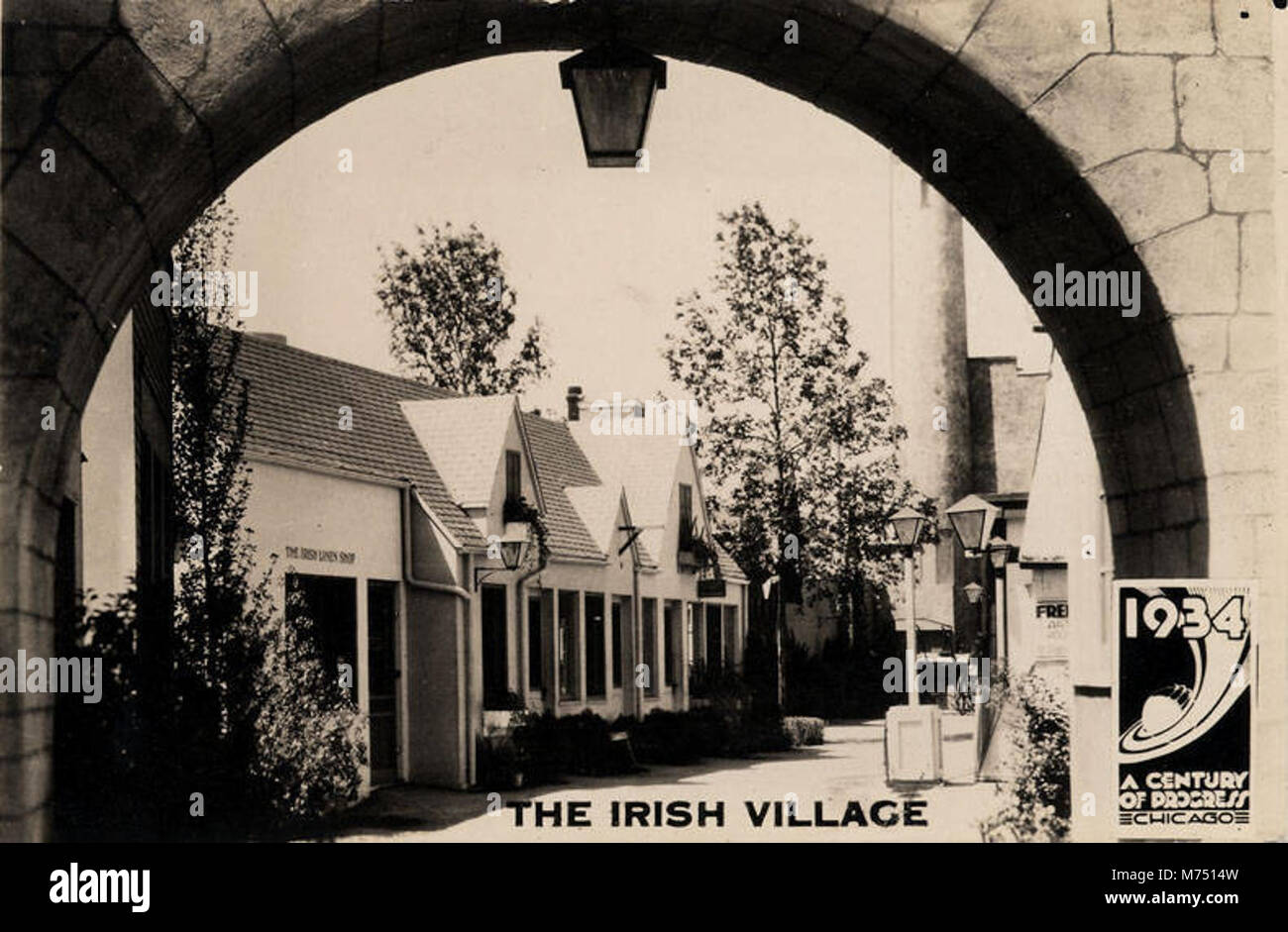 A photograph of an Irish Village, capturing the traditional ...