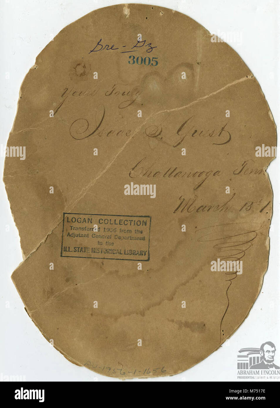 A formal portrait of Isaac S. Guest, captured in a historical ...