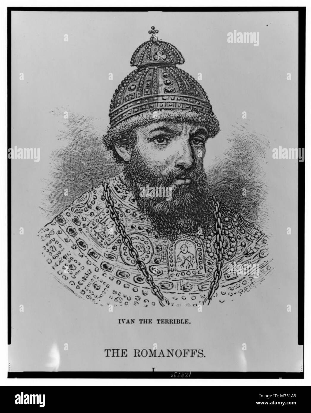 A portrait of Ivan IV, known as Ivan the Terrible, the first Tsar of ...
