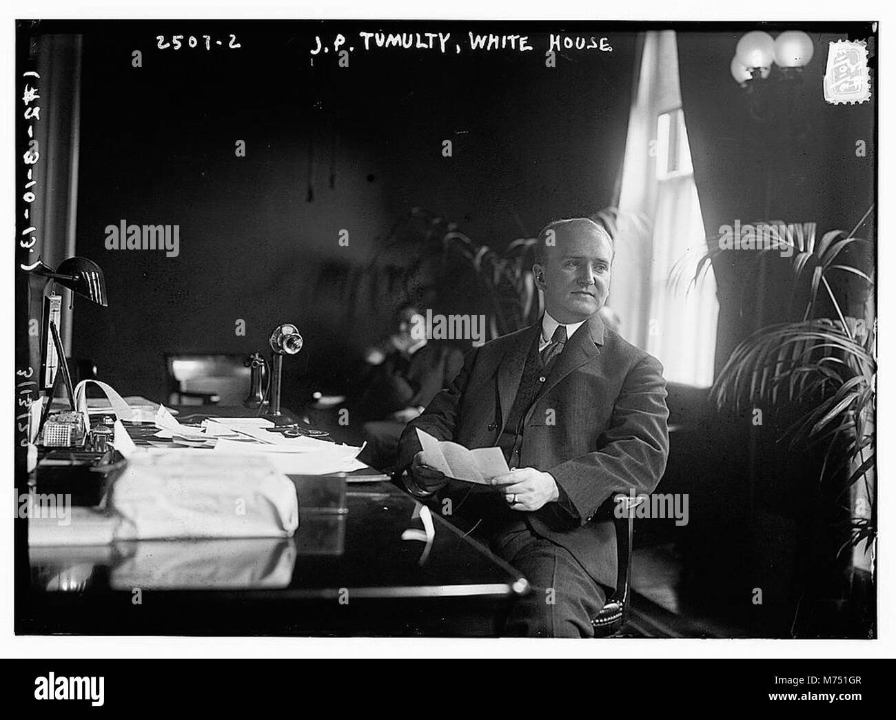 This image shows J.P. Tumulty, a significant political figure and ...