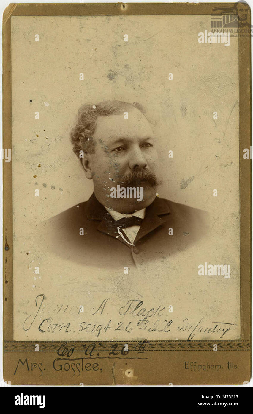 A formal photograph of James A. Flack, potentially an important figure ...