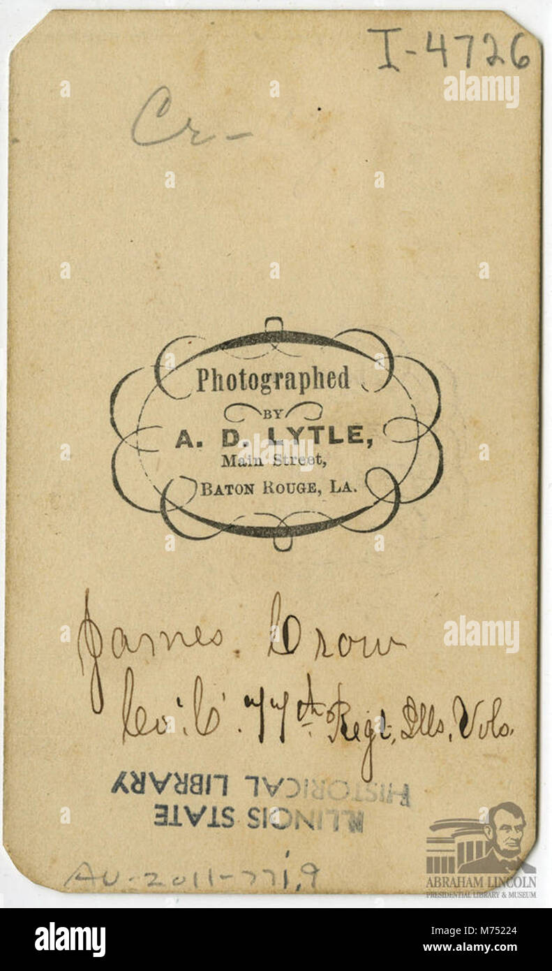 A portrait of James Crow, likely a notable individual associated with ...