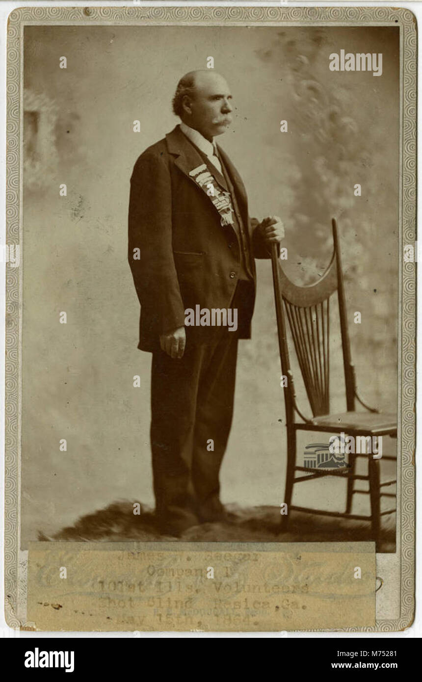 James W. Seegar is depicted in this portrait, possibly a figure of ...