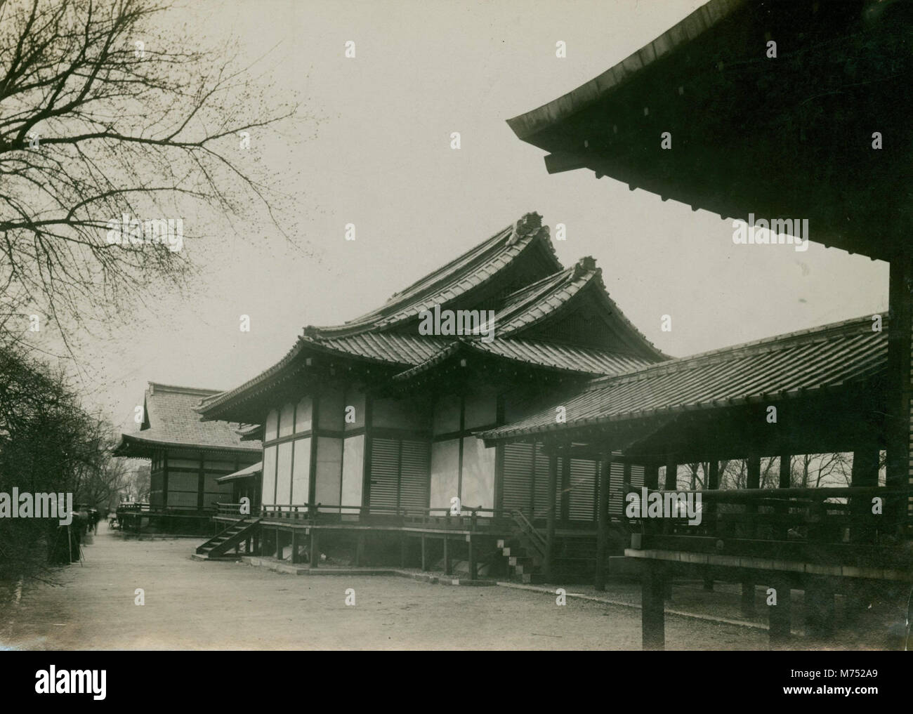 A Japanese temple building displayed at the 1913 World's Columbian ...