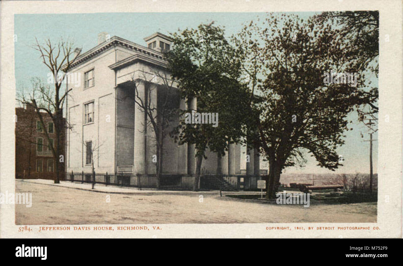 The Jefferson Davis House in Richmond, Virginia, once the residence of ...
