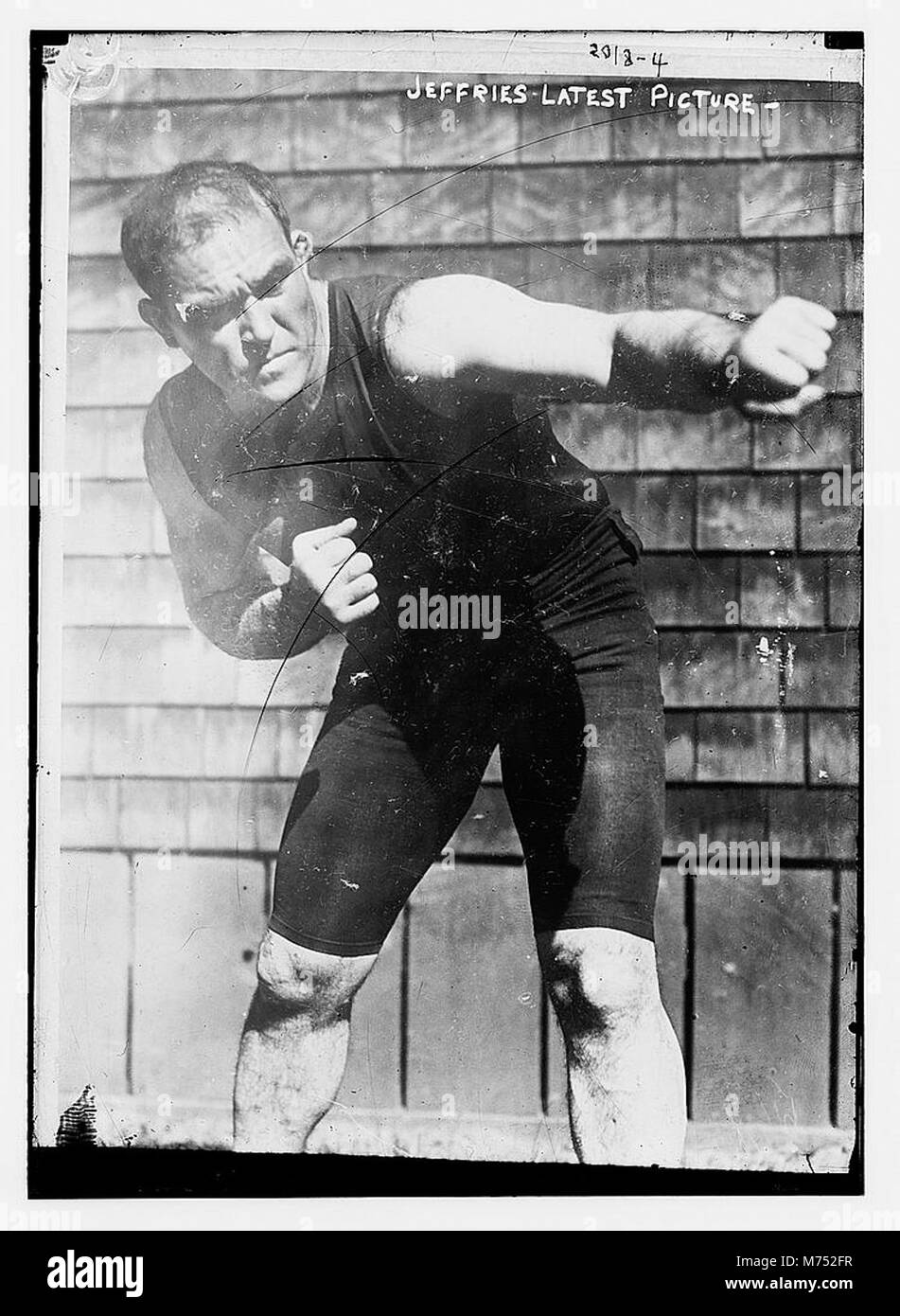 A recent photograph of Jeffries, possibly a prominent figure in sports ...
