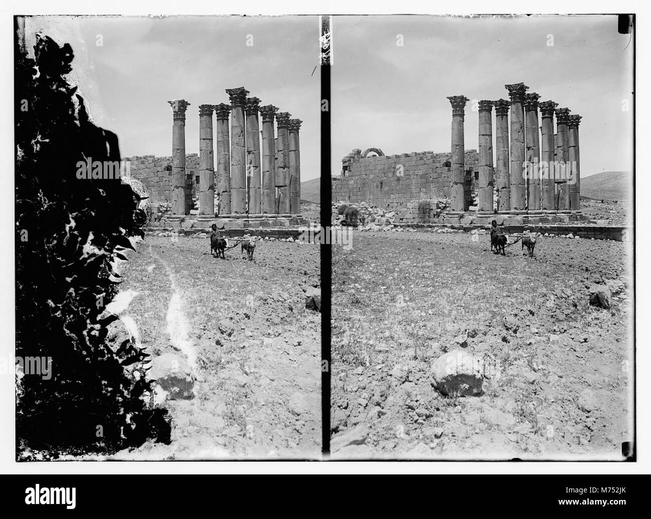 A photograph of the ancient city of Jerash, located in modern-day ...