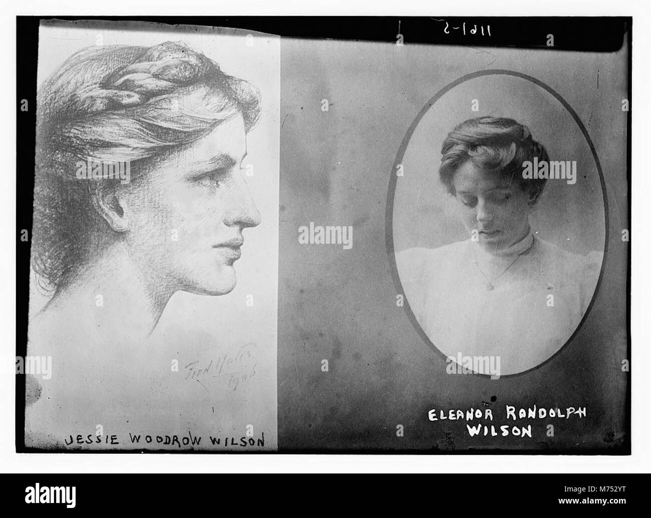 A photograph featuring Jessie Woodrow Wilson on the left and Eleanor ...