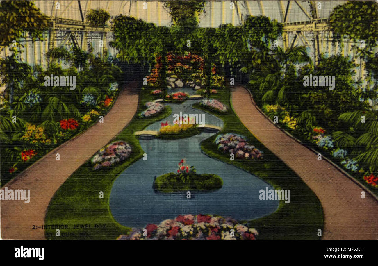 The Jewel Box in Forest Park, St. Louis, is captured in this image ...
