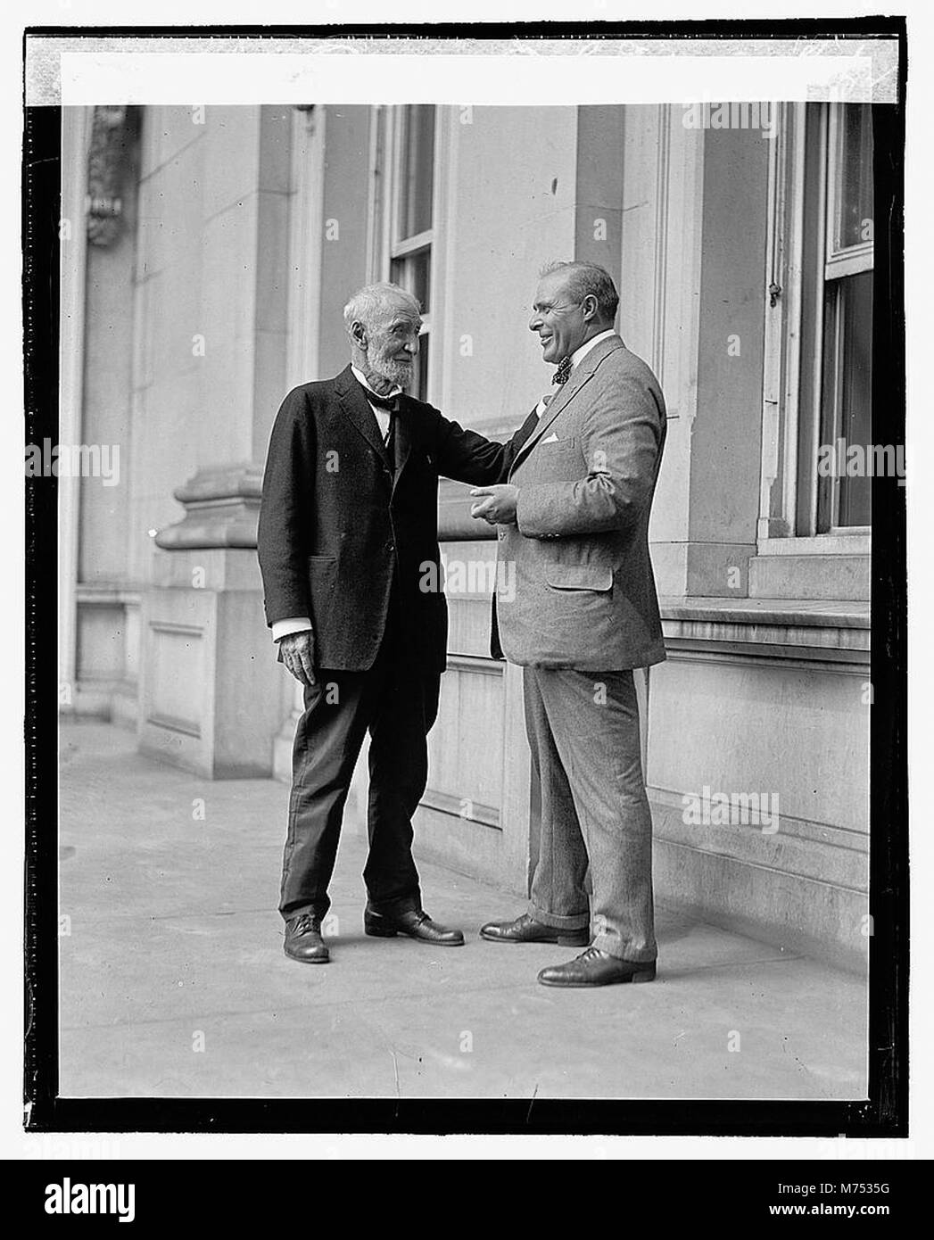 A historical photograph of Joe Cannon and Roy S. Fitzgerald, captured ...