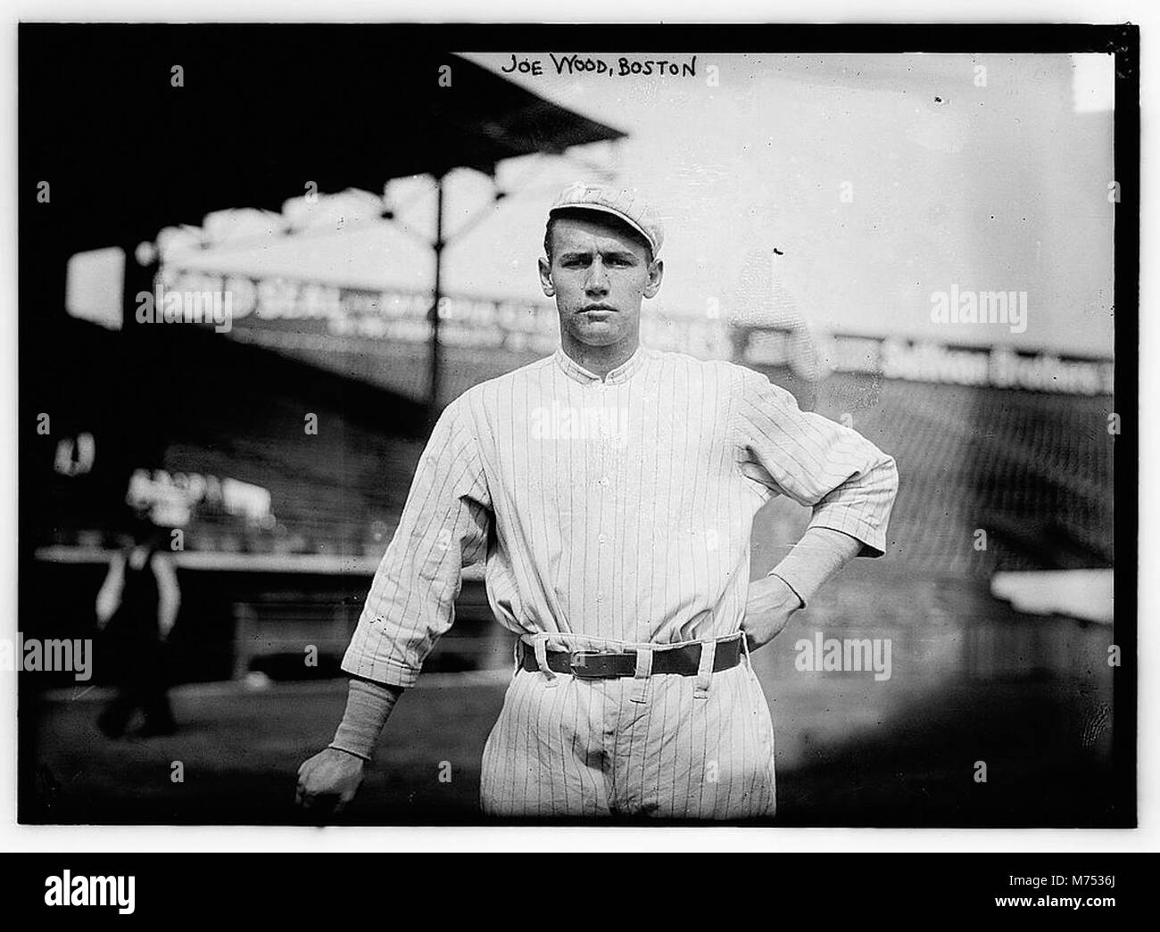 A photograph of Joe Wood, a baseball player, taken at Fenway Park in ...