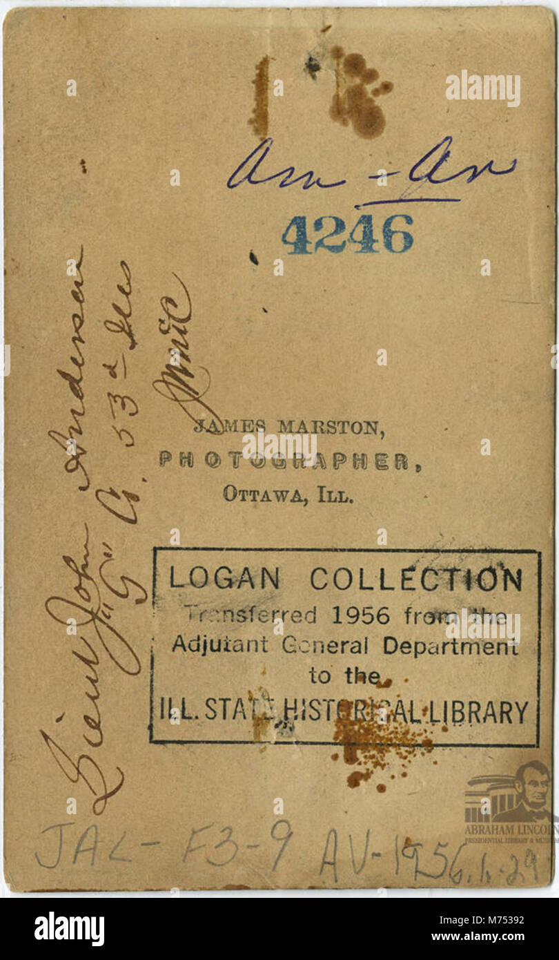 A portrait of John A. Anderson, a figure of historical significance ...