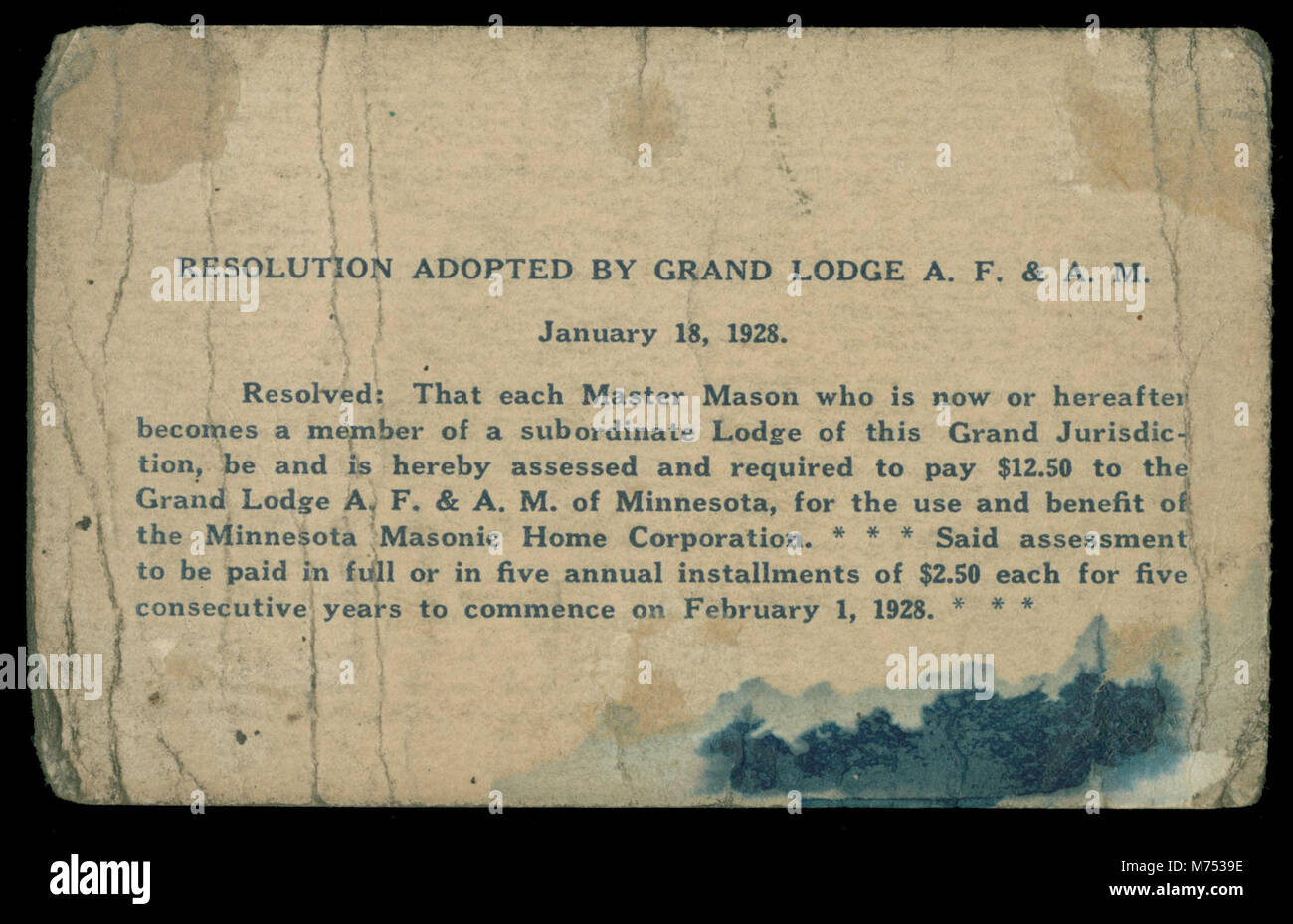 Image of John A. Jones' membership card for the Grand Lodge of ...