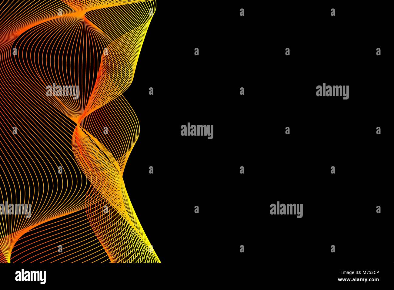 Abstract wave lines - red and yellow - vector pattern Stock Vector ...