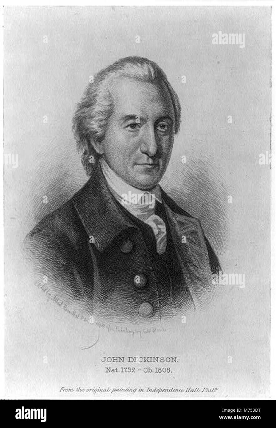 An etching of John Dickinson, born in 1732, and a prominent figure in ...