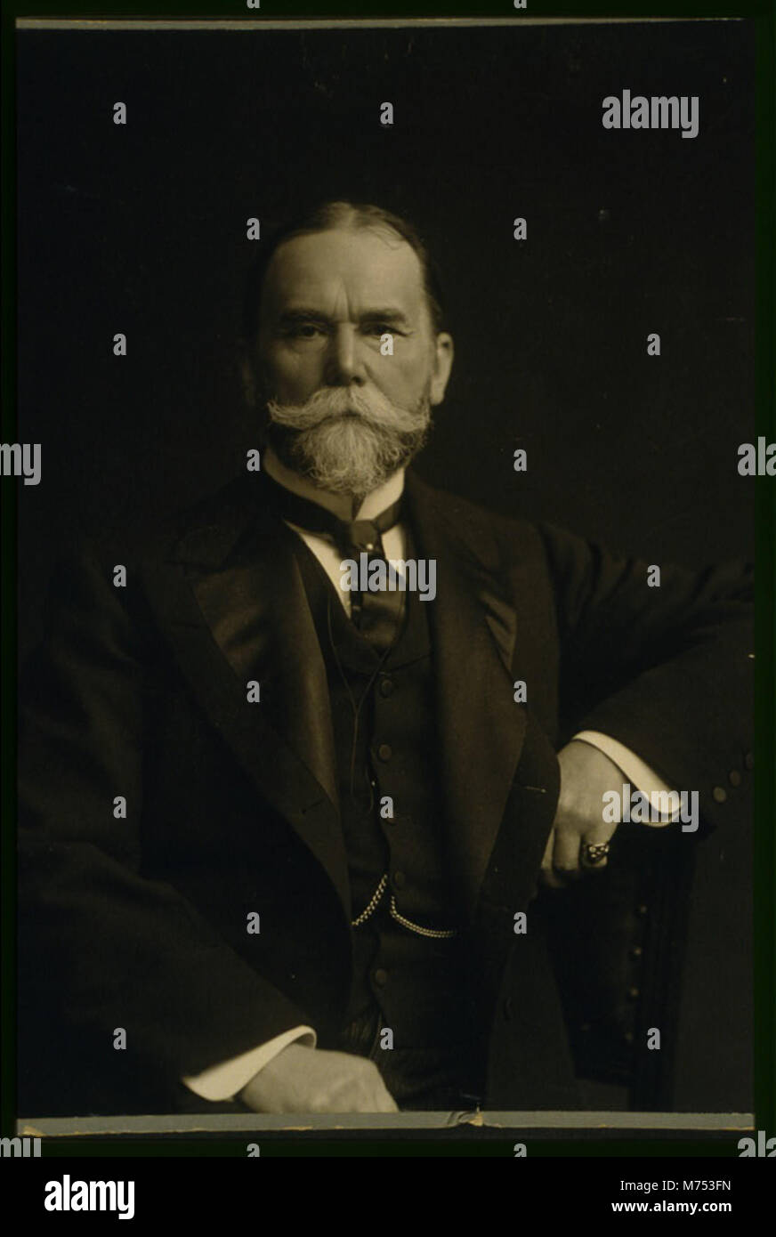 John Hay, half-length portrait, seated, facing front, left arm resting ...
