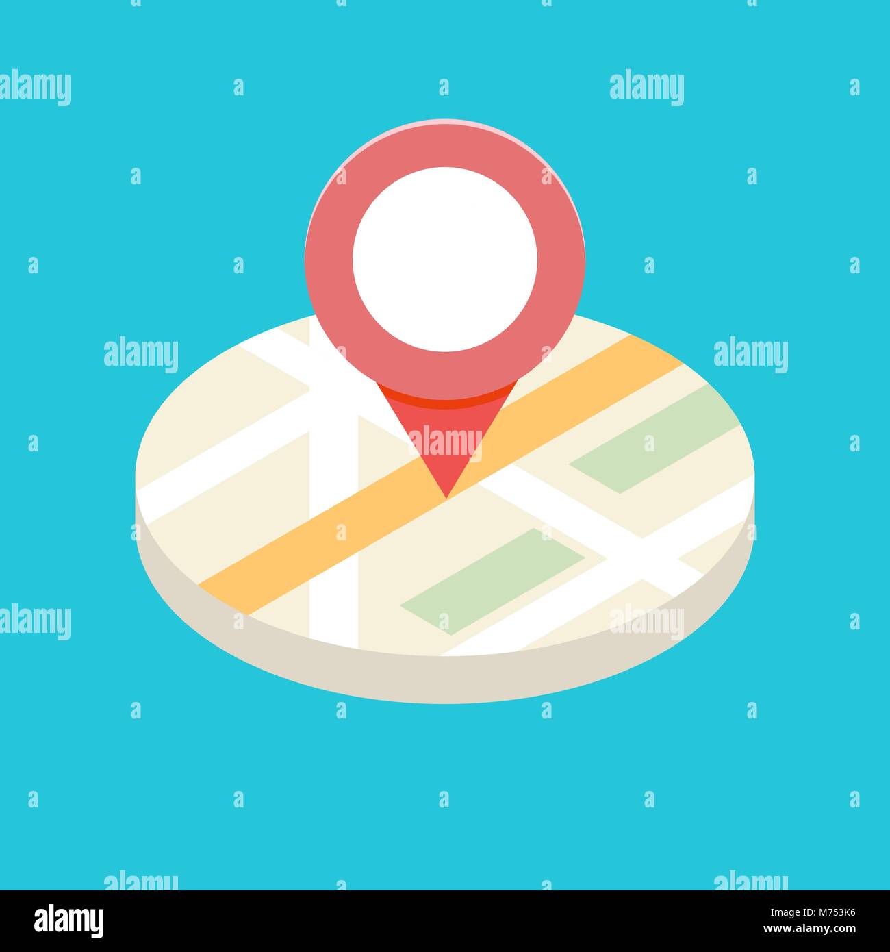 3d Isometric GPS icon concept for Mobile application. Vector ...