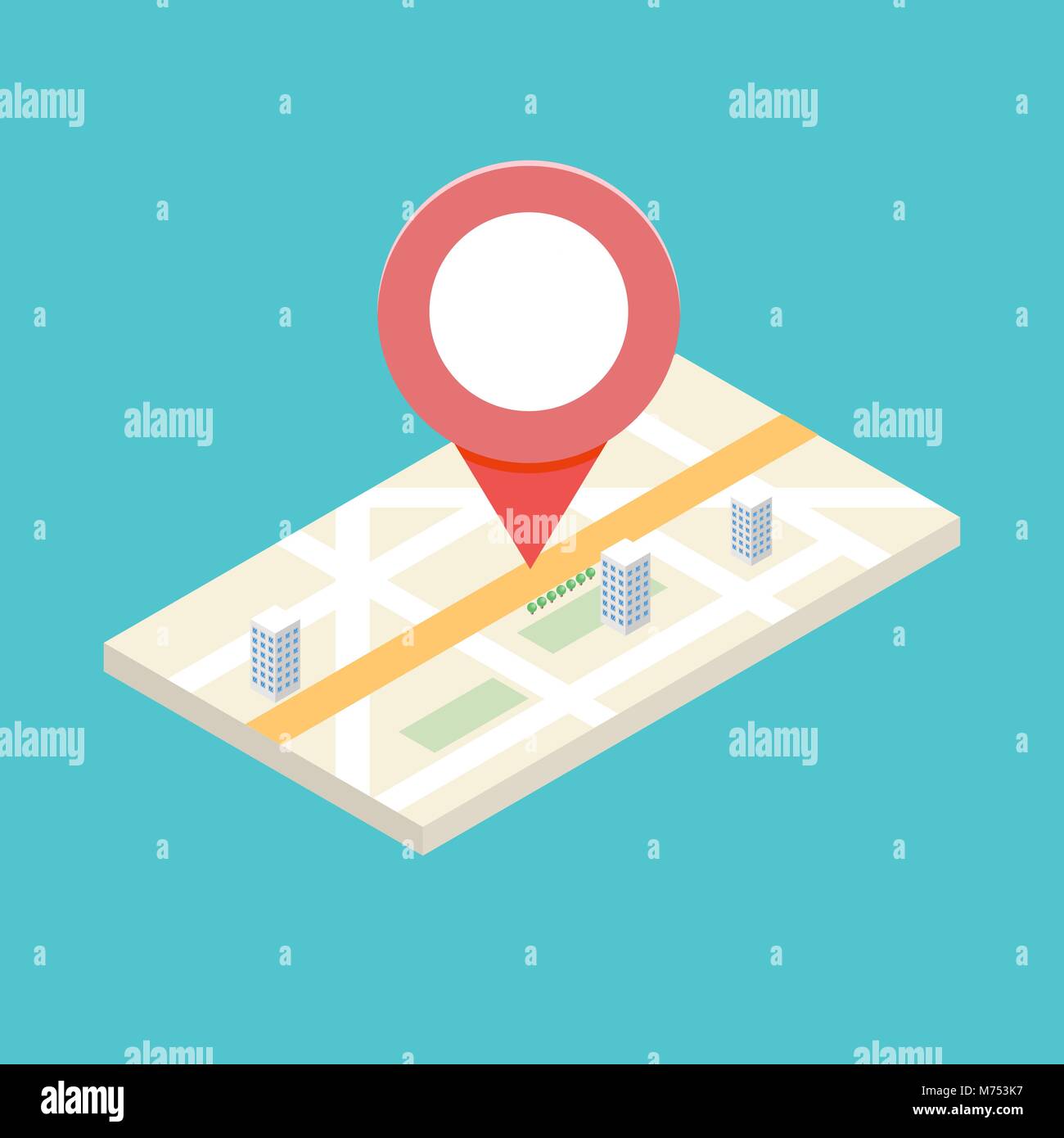 3d Isometric GPS icon concept for Mobile application. Vector ...