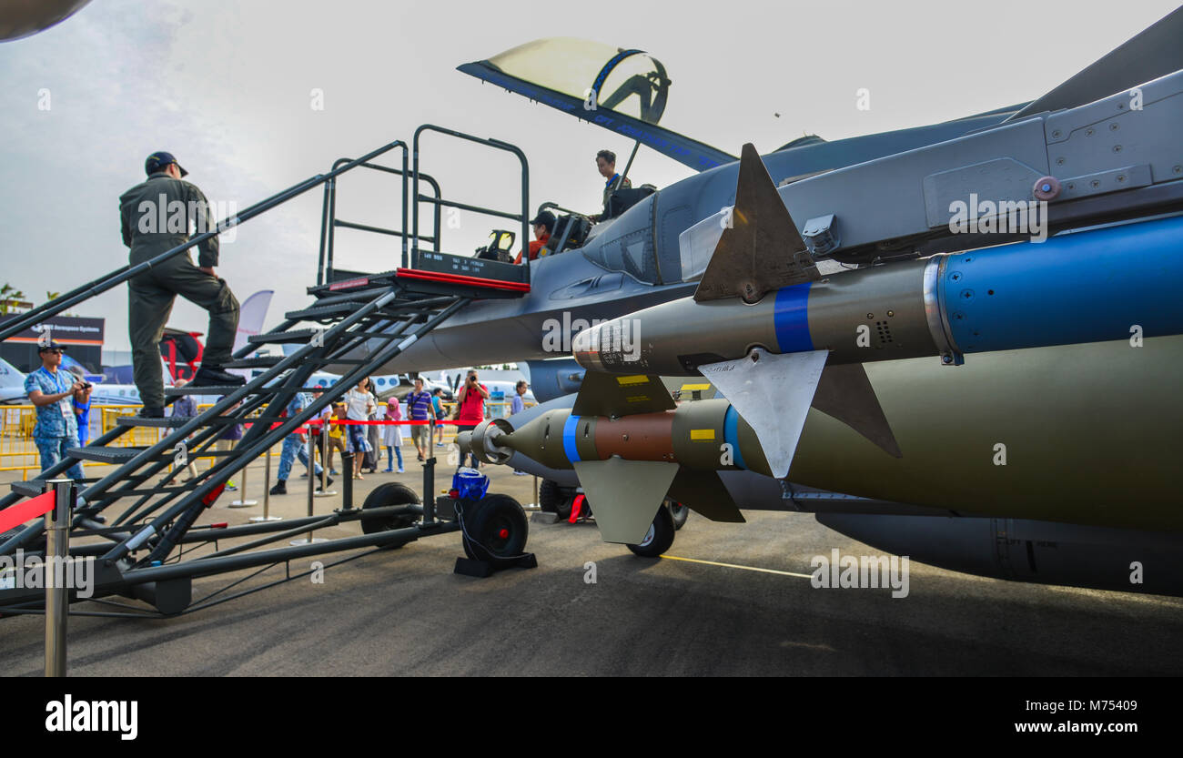 Singapore - Feb 10, 2018. A McDonnell Douglas F-15E Strike Eagle ...
