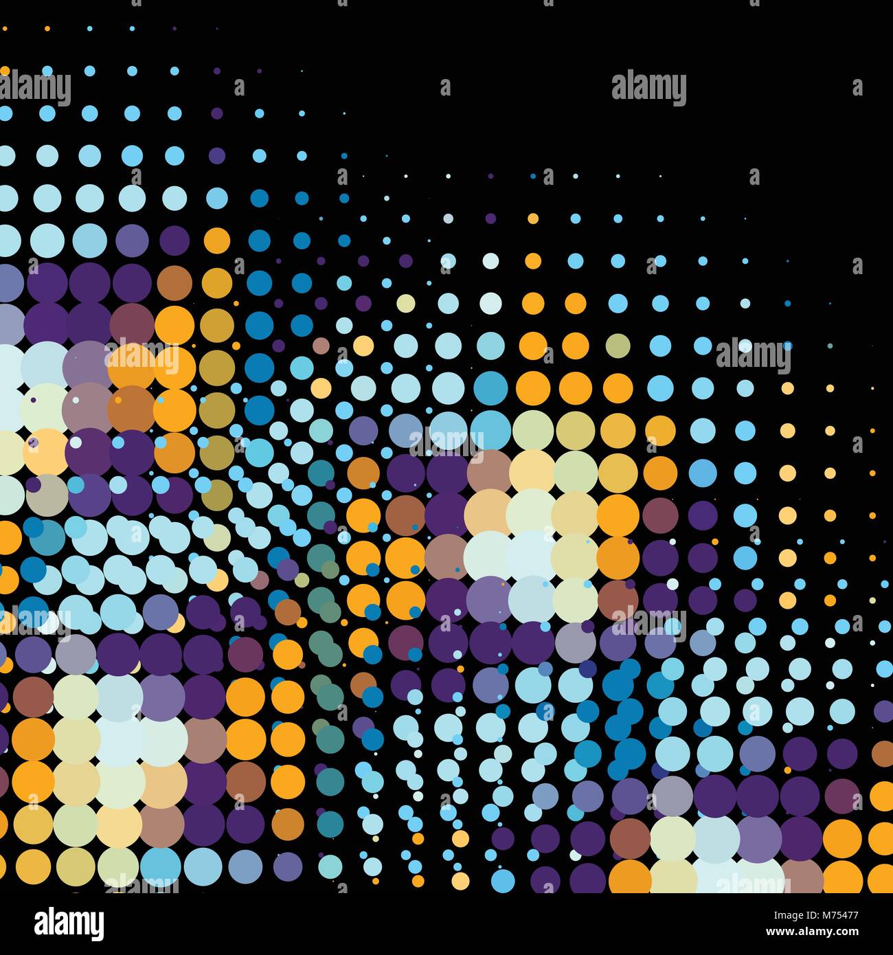 Disco background with halftone dots in retro style Stock Vector Image ...