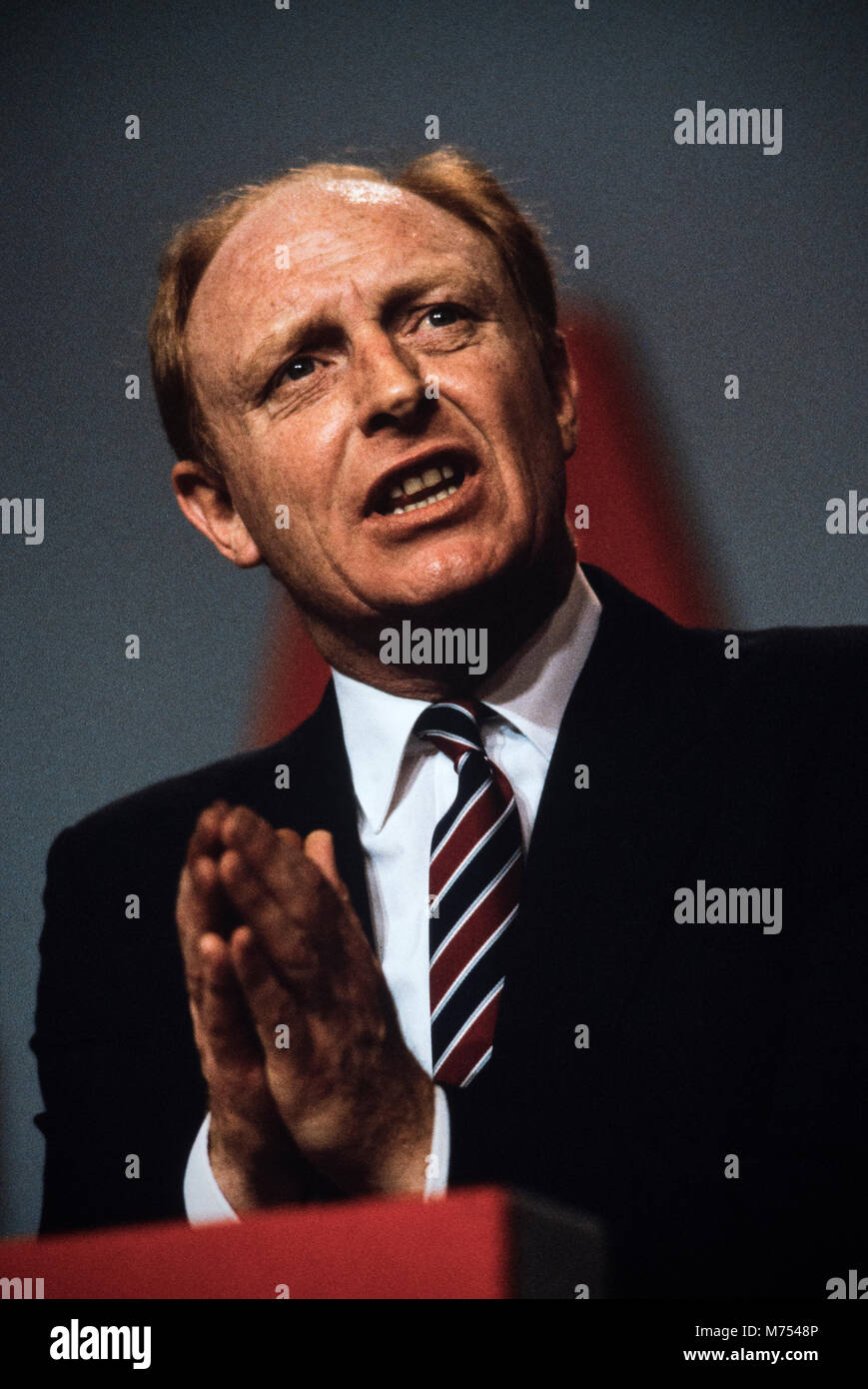 Neil Kinnock at Labour Party Conference, Bournmouth in October 1985 ...