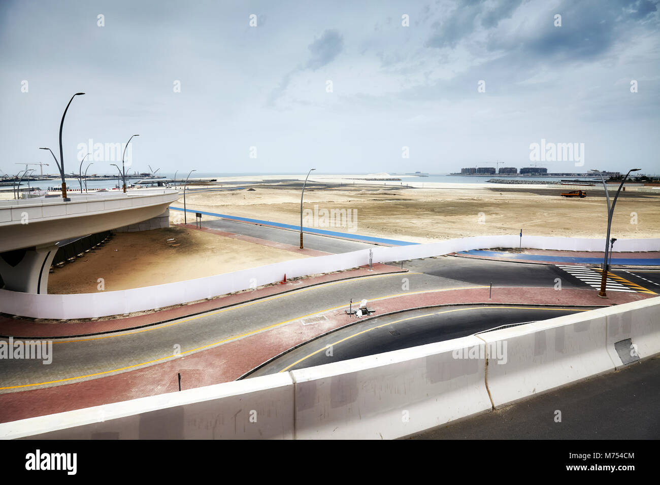 Transport infrastructure and construction site in Dubai, United Arab ...