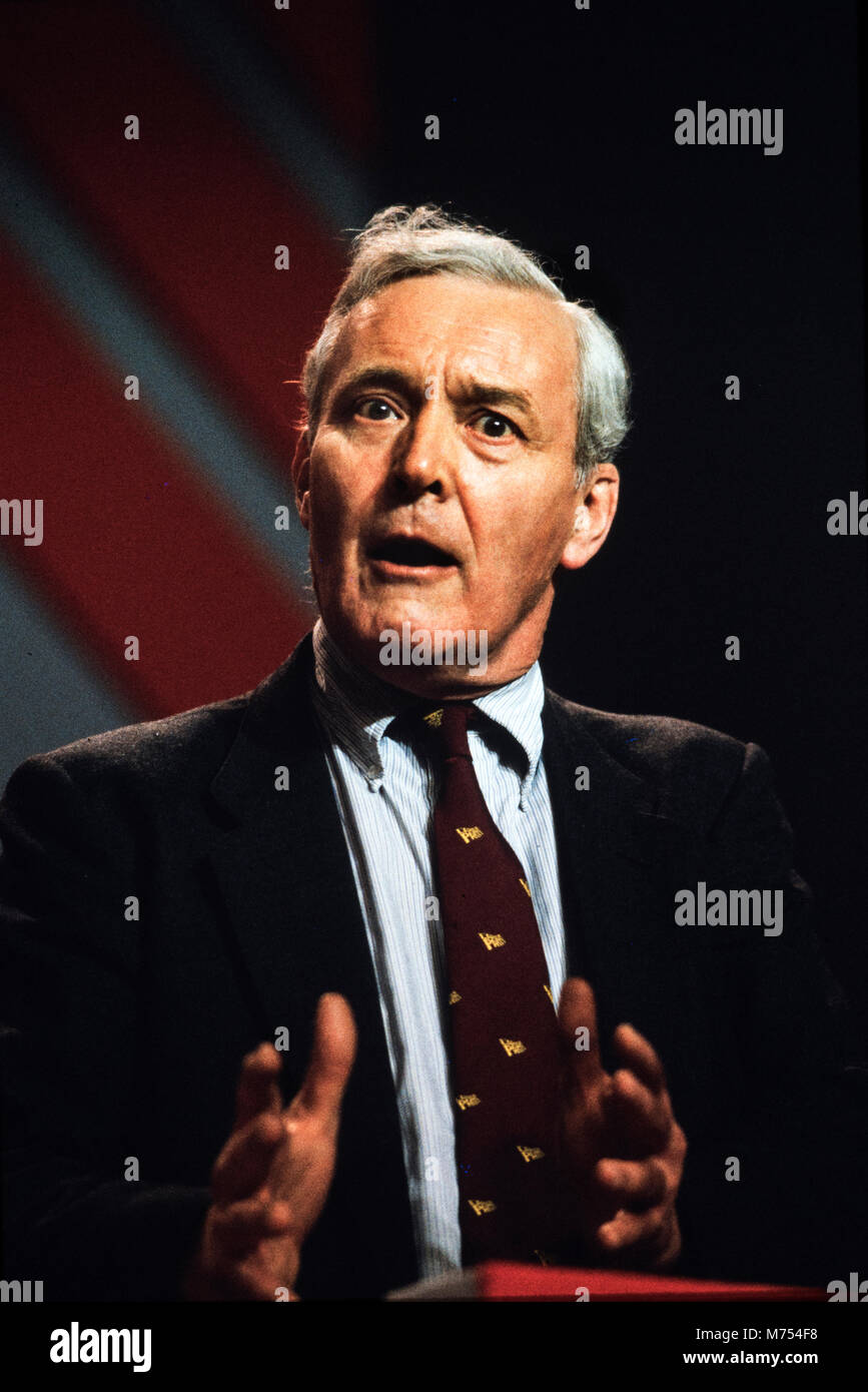 Tony Benn at Labour Party Conference, Bournmouth in October 1985 ...