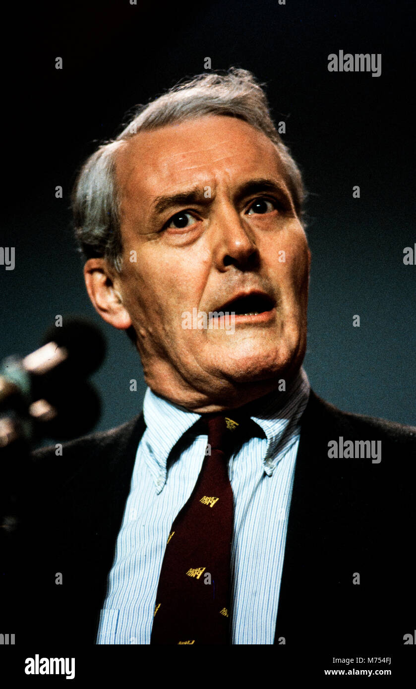 Tony Benn at Labour Party Conference, Bournmouth in October 1985 ...
